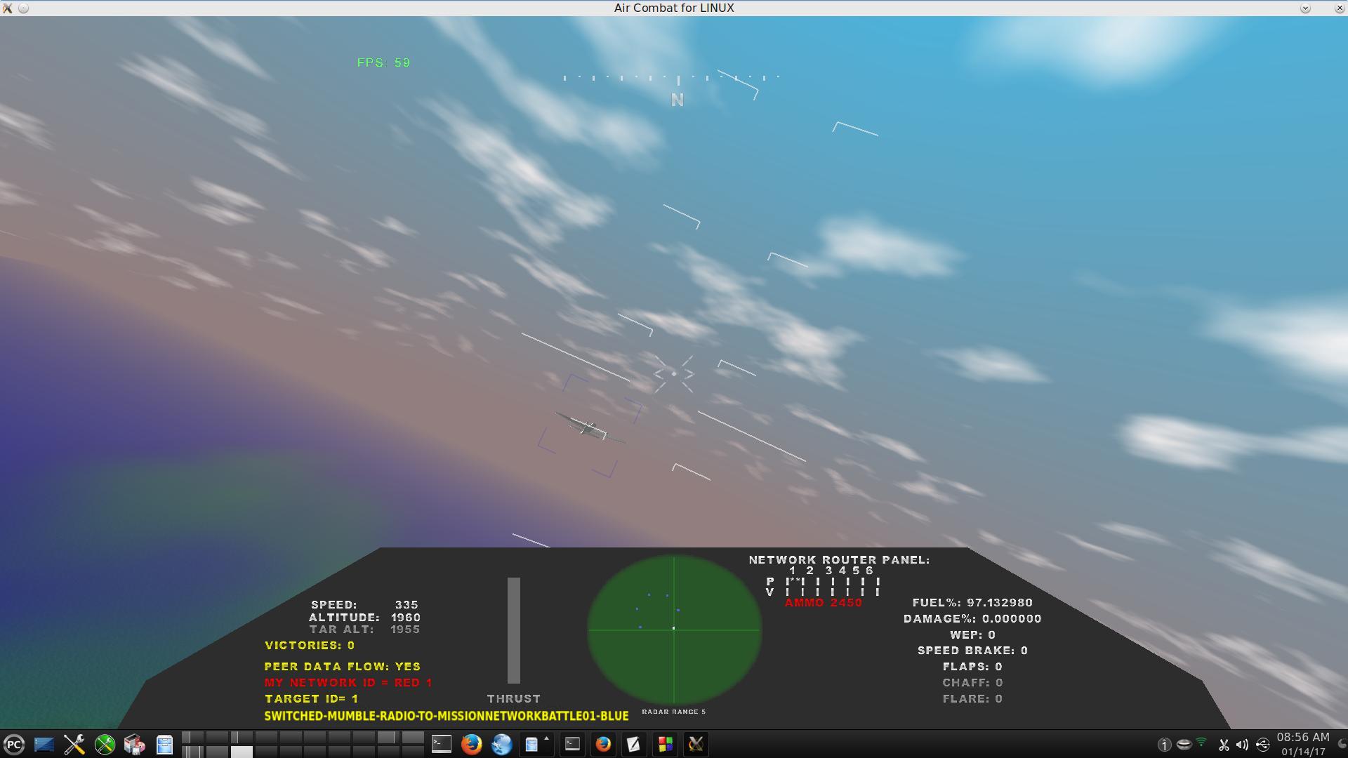 LINUX AIR COMBAT free flight simulator
