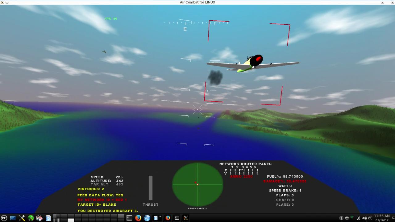 LINUX AIR COMBAT free flight simulator
